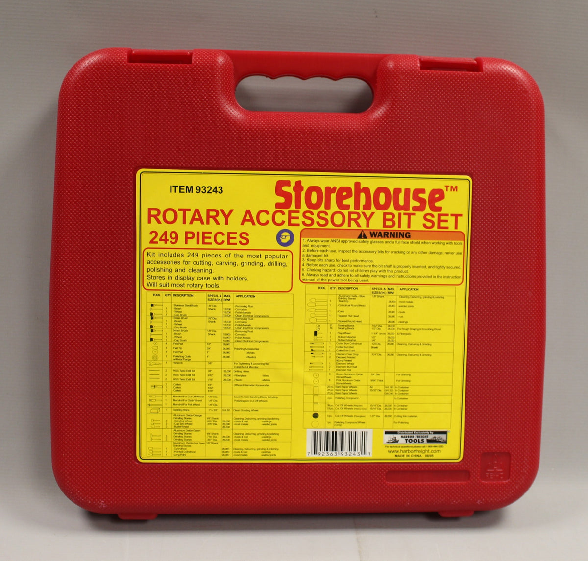 Storehouse 249 Piece Rotary Tool Accessory Set - 93243 - New – Military ...