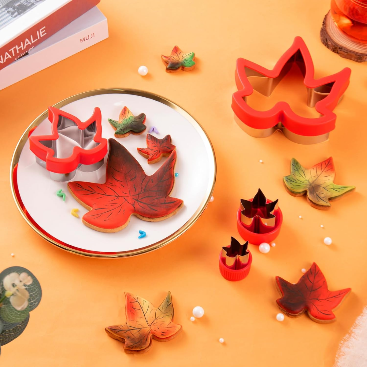 ETERSION Maple Leaf Fall Cookie Cutters - 4 Pieces - 4 Sizes 1" to 4 ...
