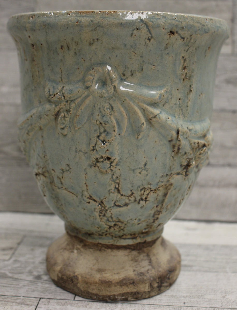 Ceramic Flower Pot - 7 3/4" tall - Used – Military Steals and Surplus