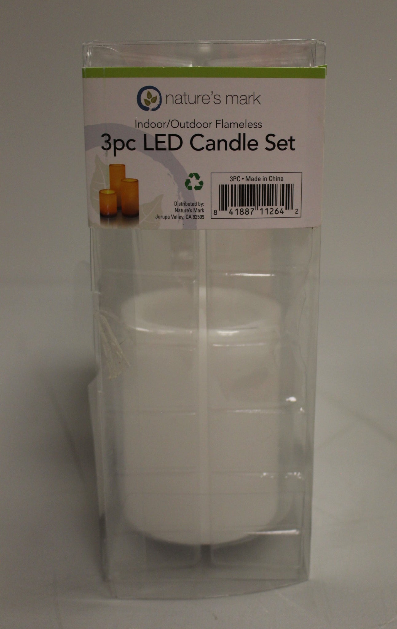 Nature's Mark Indoor/Outdoor Flameless 3 Pc LED Candle Set - Battery ...