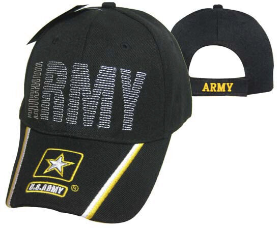United States Army Baseball Cap - Black - Adjustable - New – Military ...