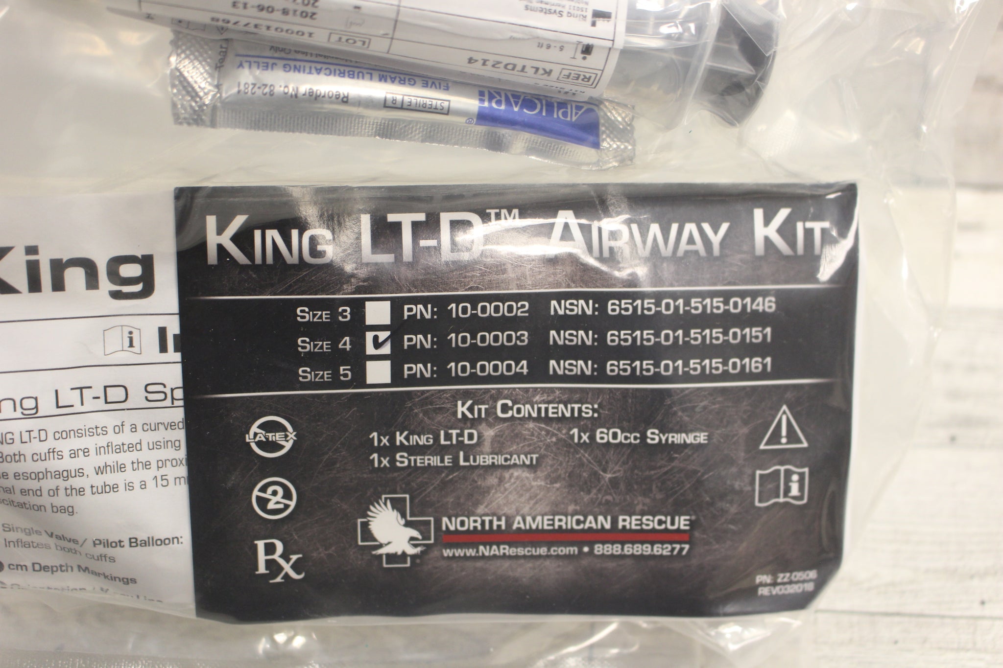 King Systems King LT-D Airway Kit - Size: 4 - 6515-01-515-0161 - New – Military Steals and Surplus
