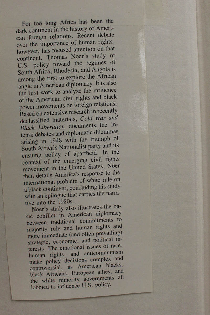 Black Liberation - Thomas J. Noer - United States & White Rule in Afri ...