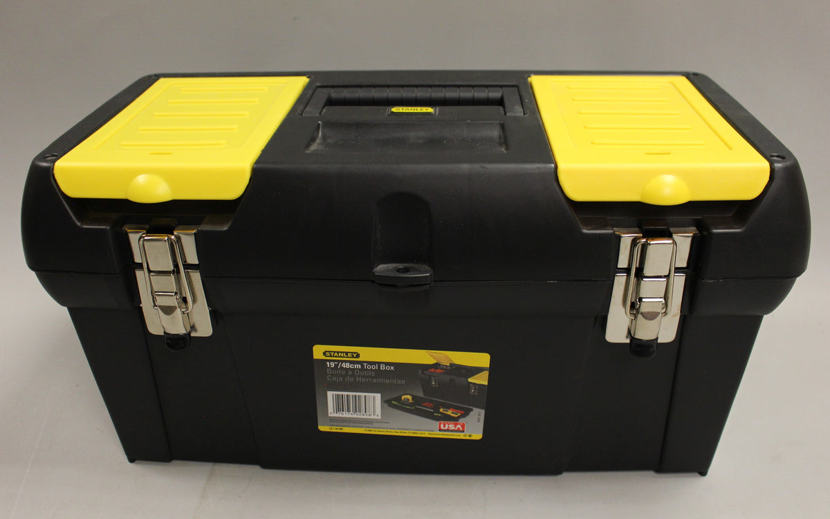 Stanley 19" Tool Box with Insert Tray - Black & Yellow - New – Military ...