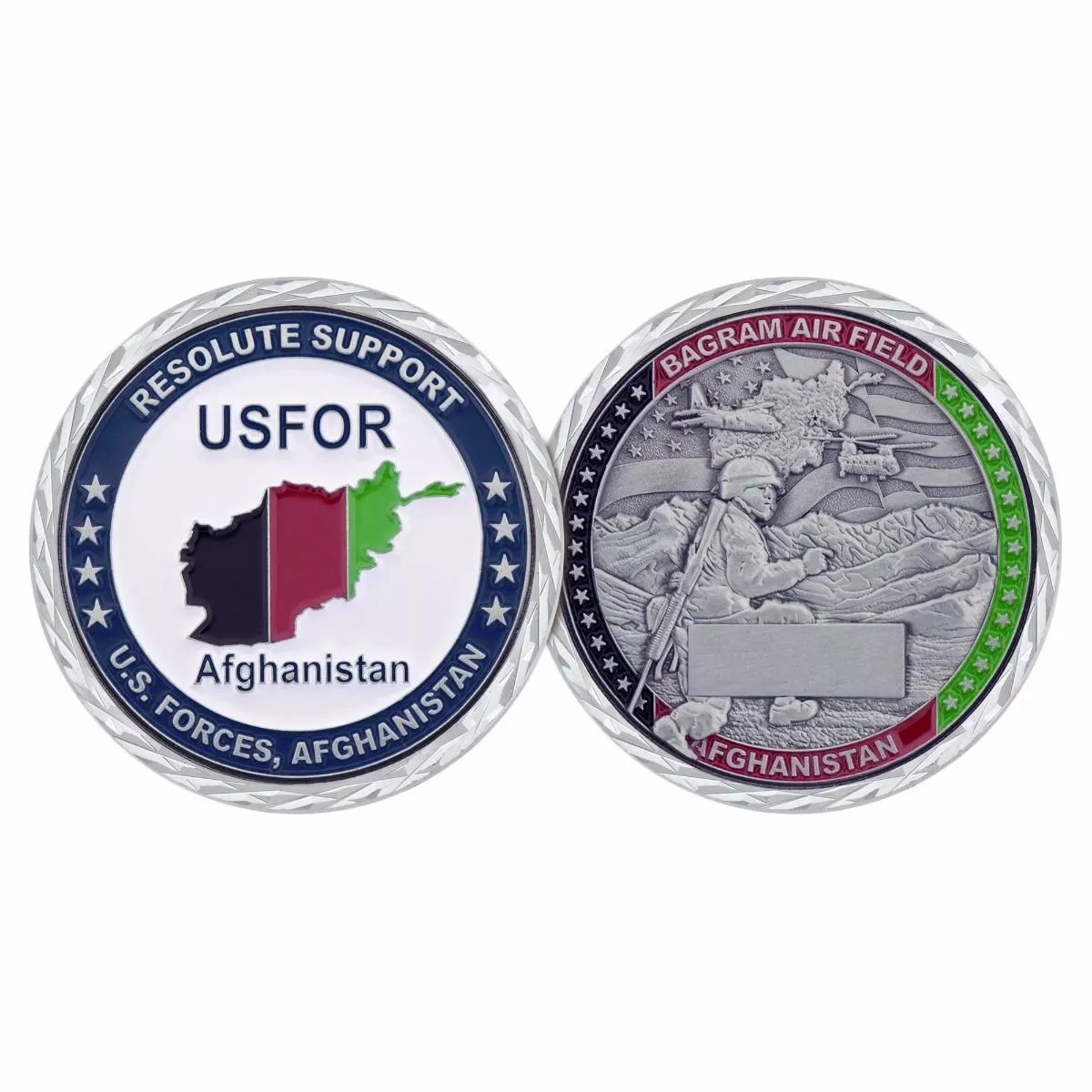 Resolute Support USFOR Bagram Air Field Afghanistan Challenge Coin - N ...