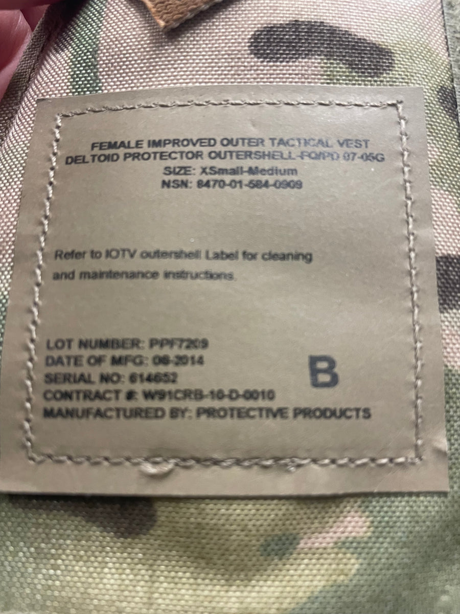 Female Improved Outer Tactical Vest Deltoid Protector Outershell & Ins ...