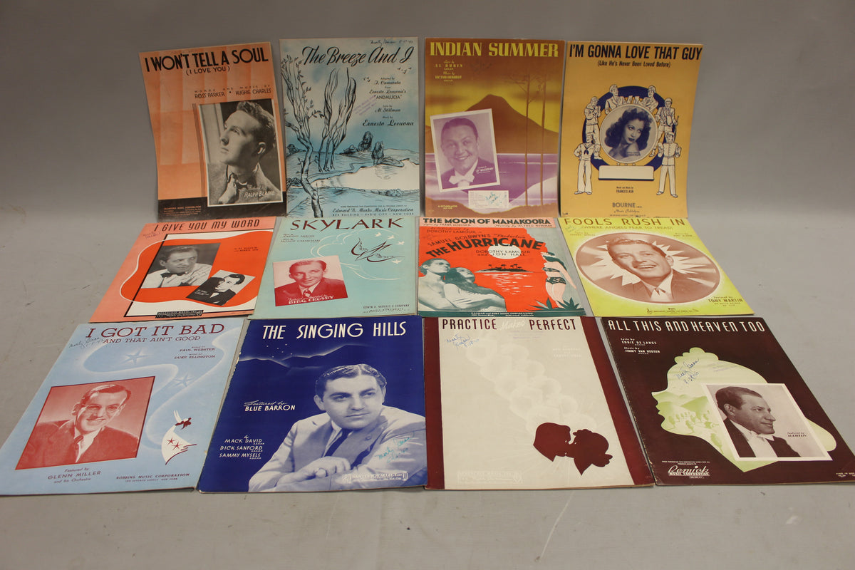 Lot of 38 Vintage Music Sheets - James Bland, Jan Savitt, Bing Crosby ...