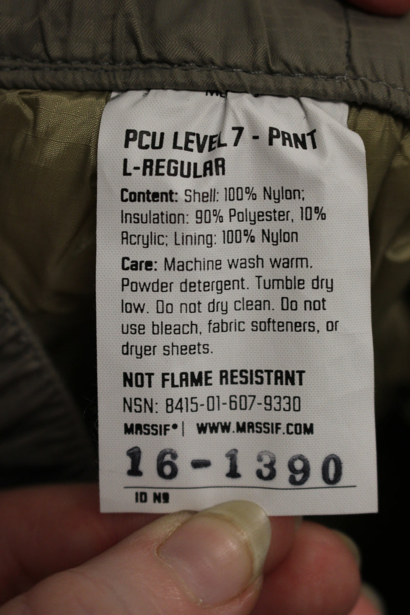 Massif PCU Level 7 Gray Trouser Pants - Large Regular - 8415-01-607-93 ...