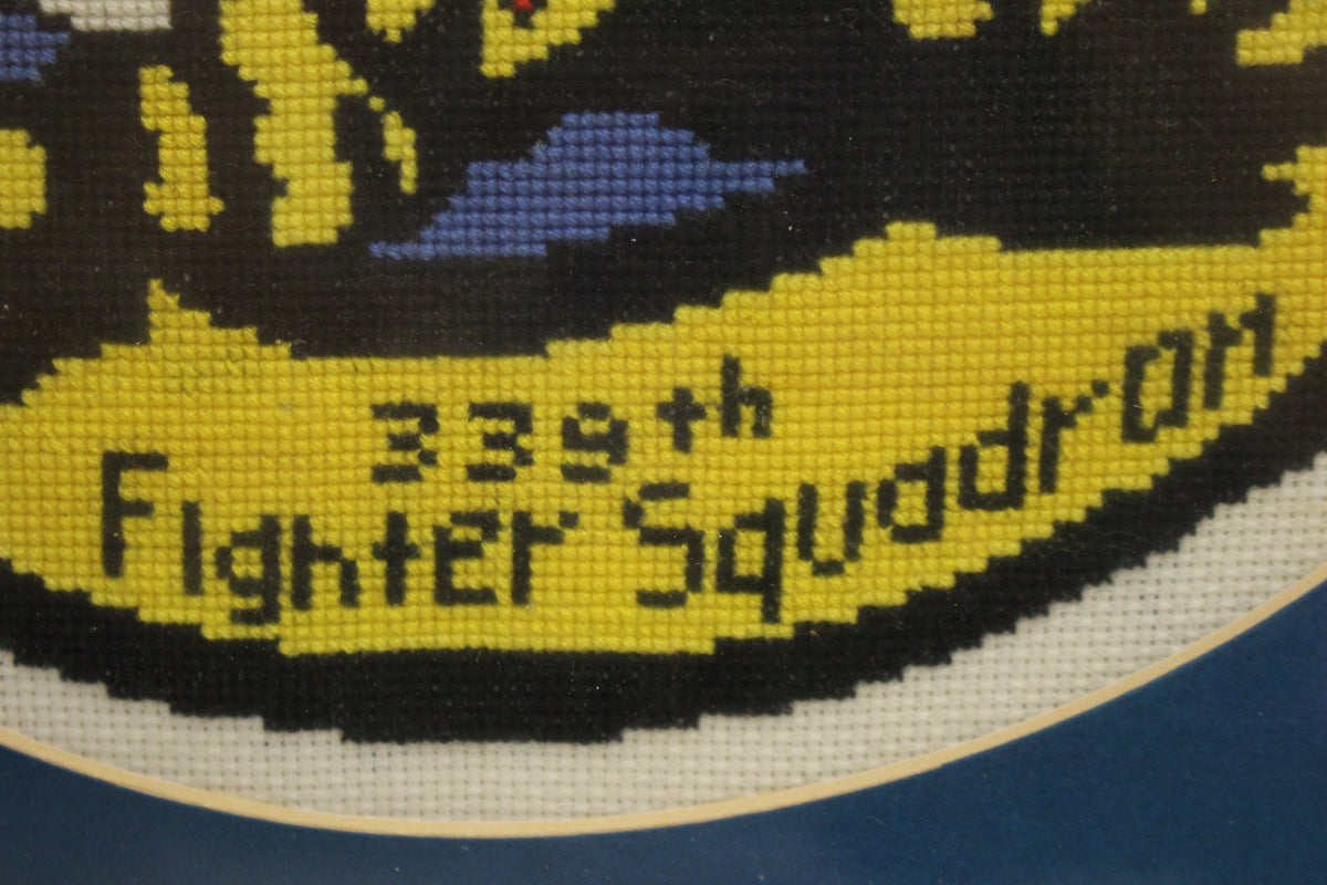 USAF 339th Fighter Squadron "Sunsetters" Stitched Artwork - Framed ...