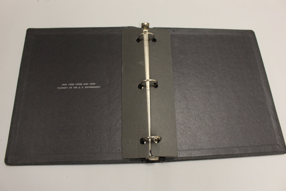 New York Loose Leaf Corp 3 Ring Binder - US Government - Black - Width ...