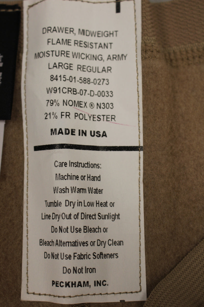 US Army Midweight Polartec Thermal FR Drawers - Lrg Reg - 8415-01-588 ...