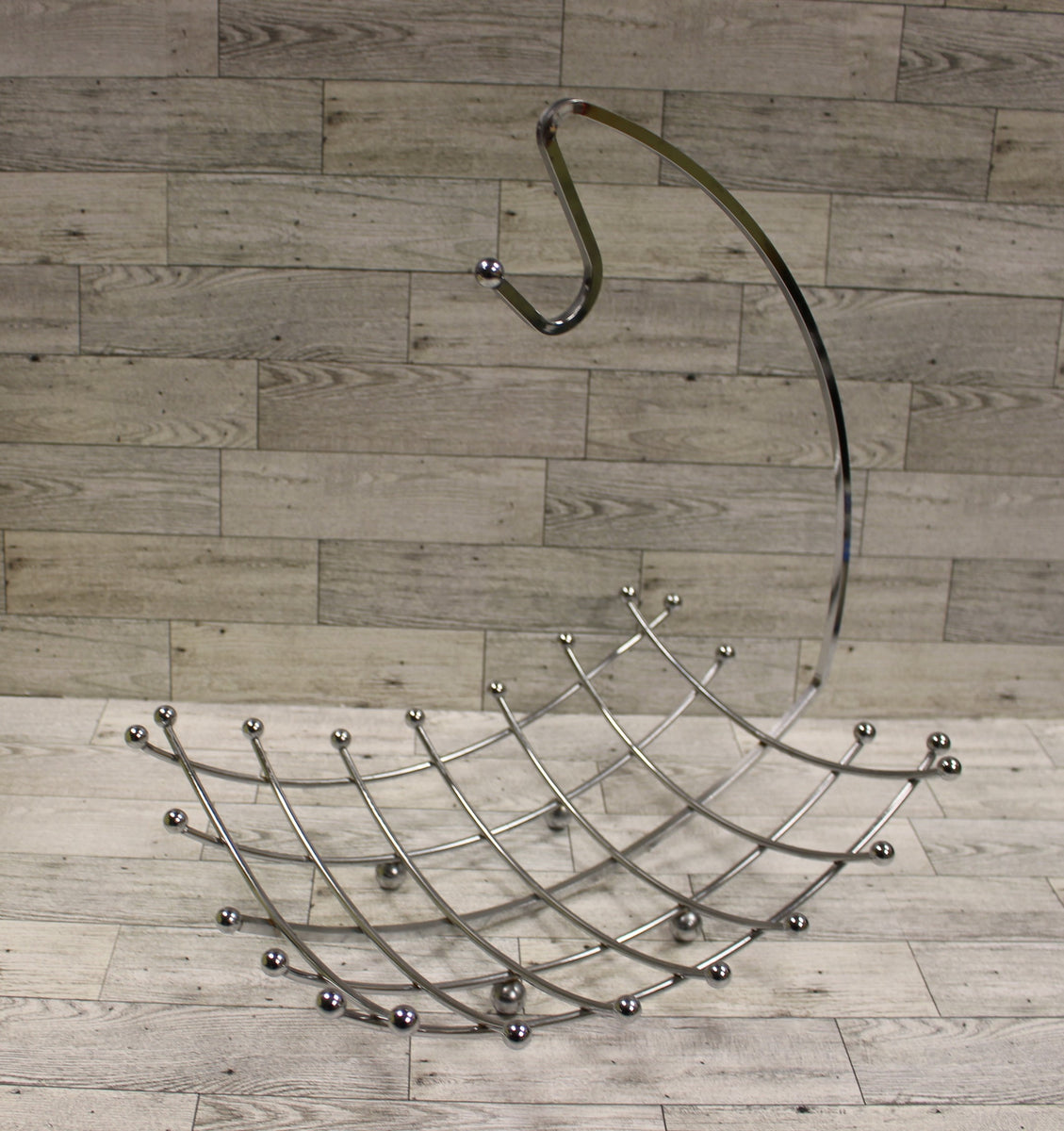 Vintage Modern Chrome Fruit Bowl with Banana Hanger - Used – Military ...