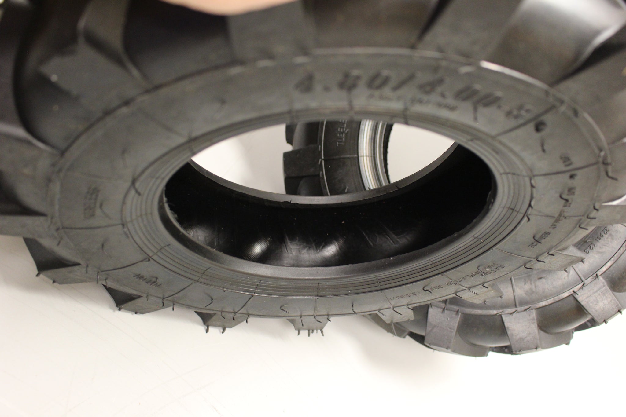 Set of 2 4.80/4.00-8 Utility Lawn Garden Tires - 4 Ply - Tubeless - Ne ...