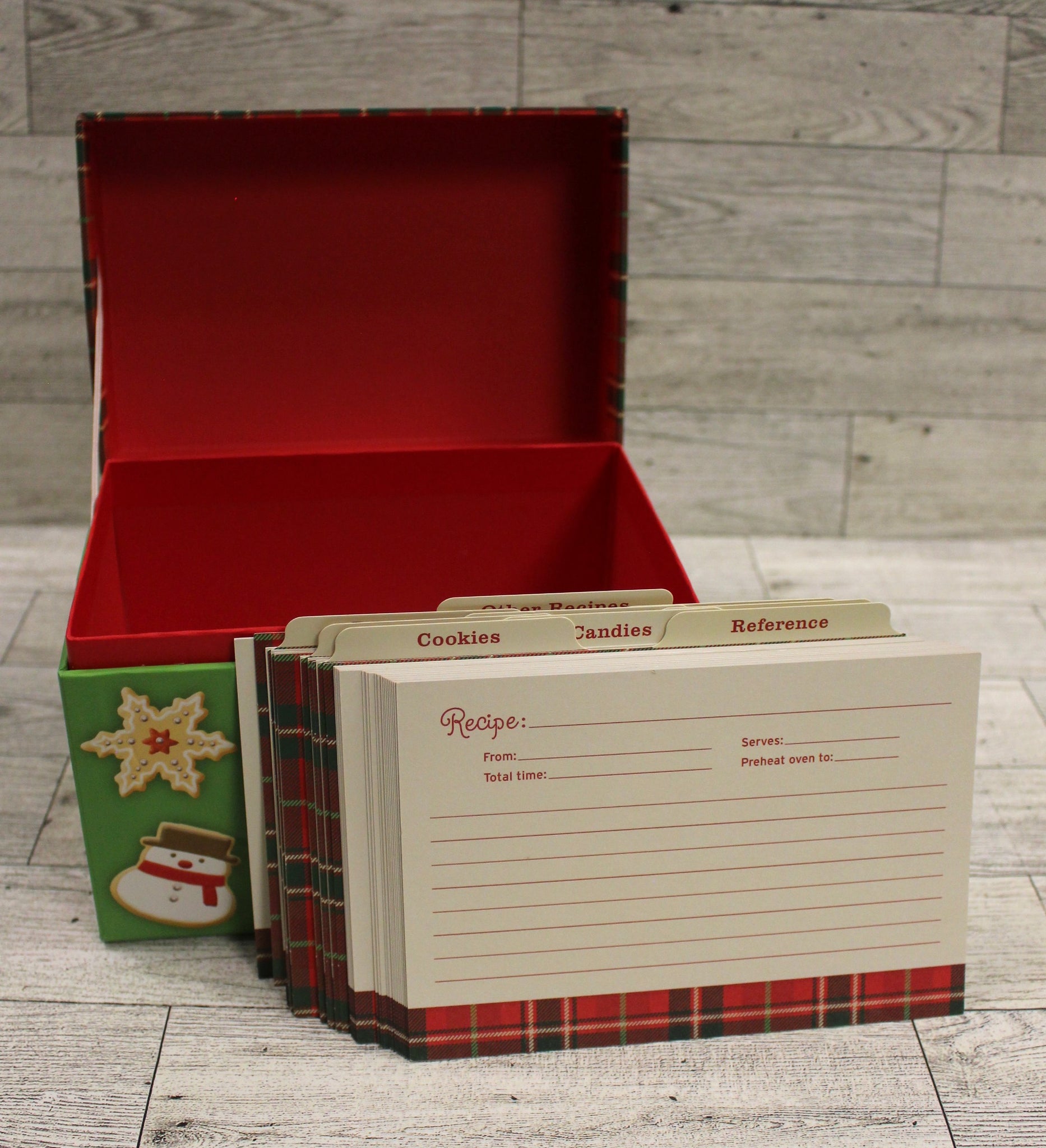 Hallmark Christmas Cookie Recipe Box with Inserts & Recipe Cards - Use ...
