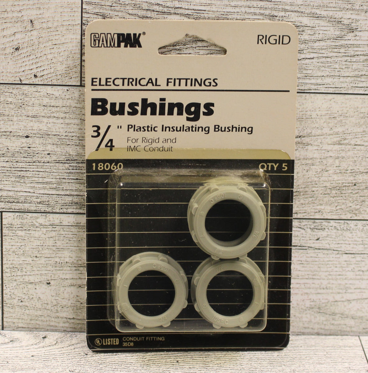 GAMPAK 3/4" Plastic Insulating Bushing - 18060 - Pack of 5 - New ...
