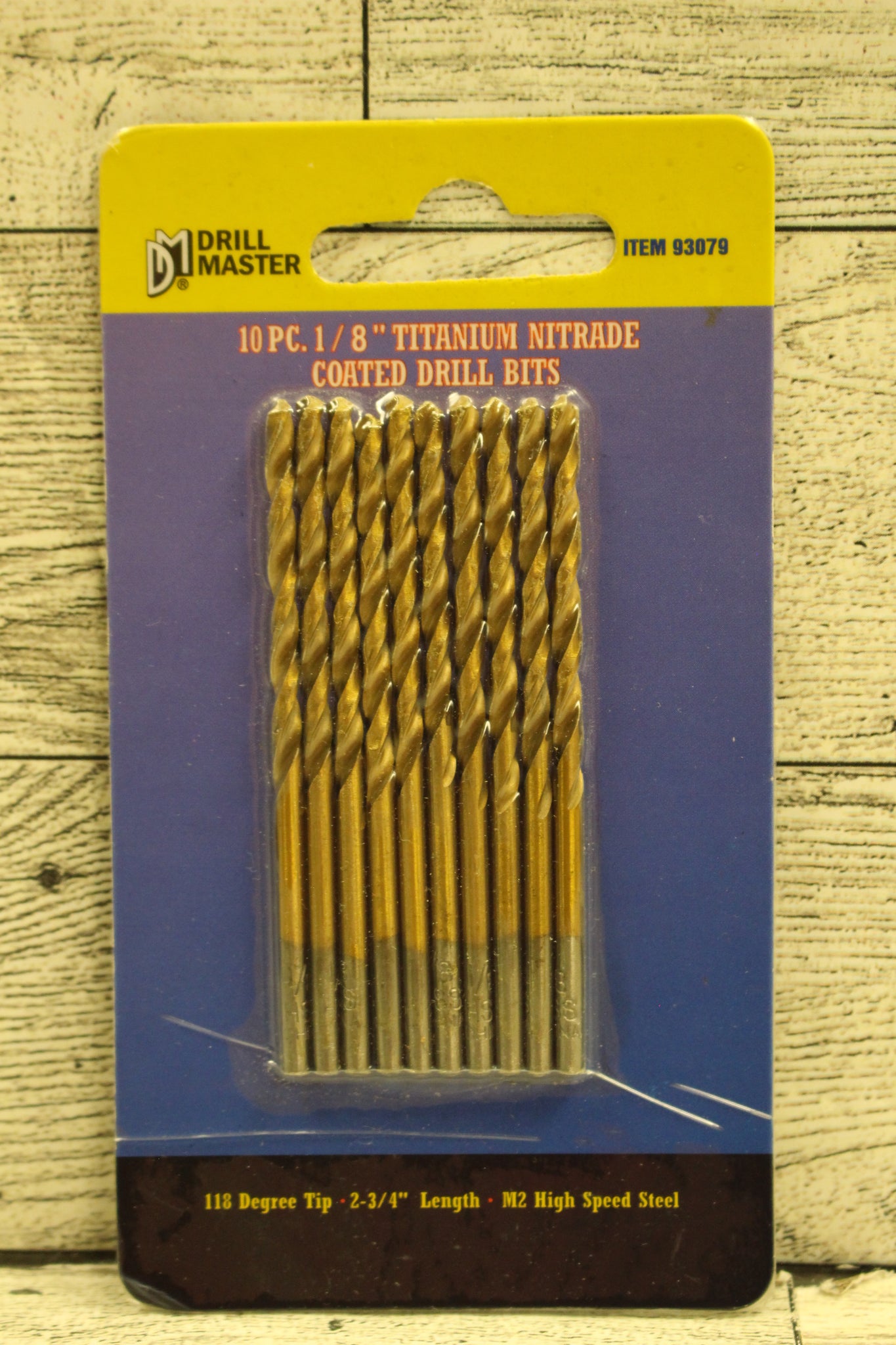 Drill Master 1/8" Titanium Nitride 10-Piece Coated Drill Bits - New ...
