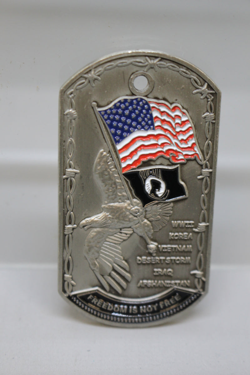 Military POW MIA Never Forgotten Dog Tag Challenge Coin -New – Military ...