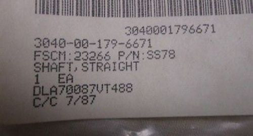 Straight Shaft, NSN3040-00-179-6671 P/N SS78, New – Military Steals and ...