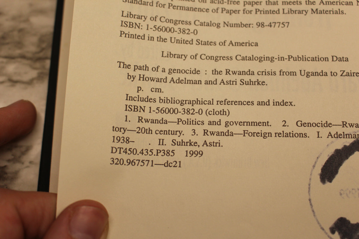 The Path Of Genocide Book By Howard Adelman 156000320 -Used – Military ...