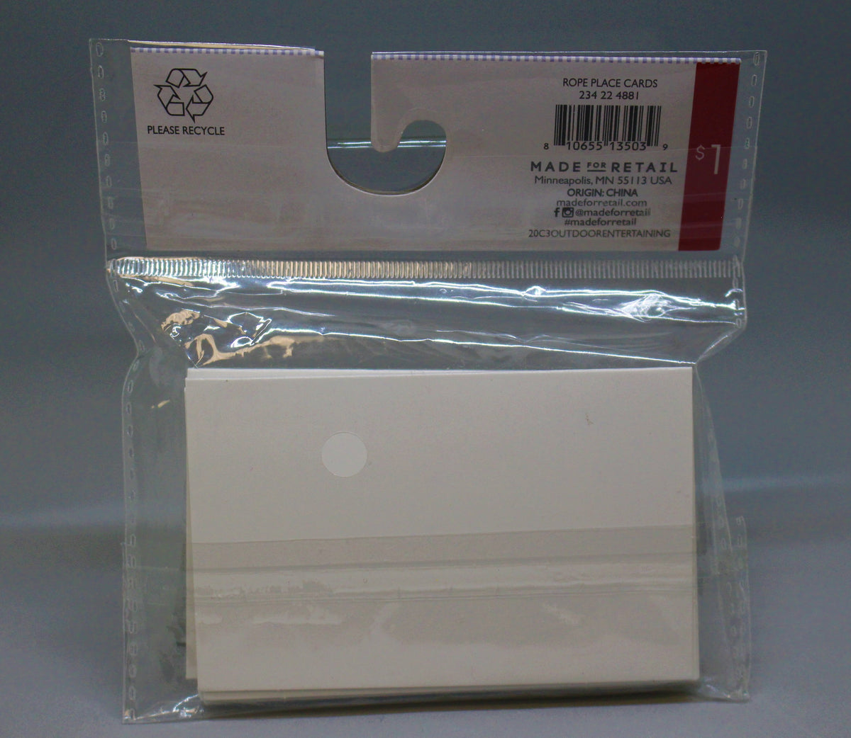 Rope Place Cards - 10 Count - New – Military Steals and Surplus