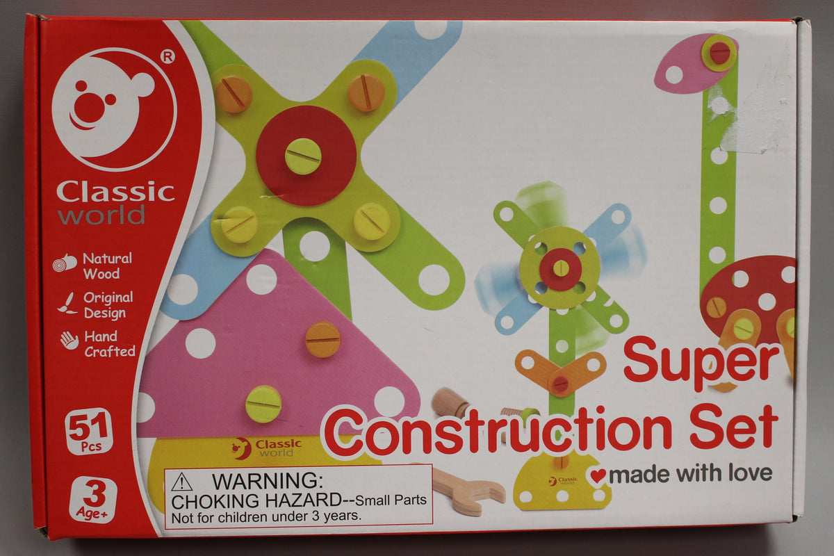 Classic World - Wooden Super Construction Set - New – Military Steals ...