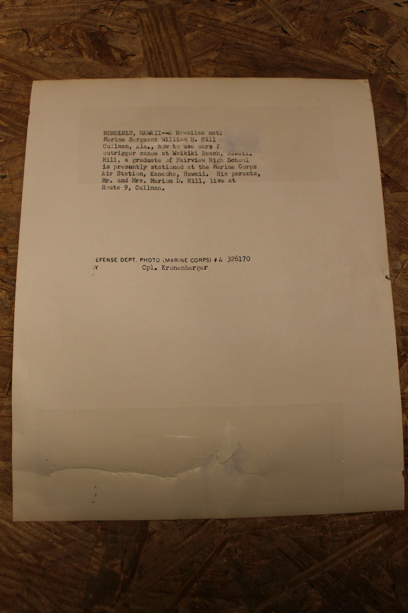 Vintage Authentic and Original WW2 Photo Honolulu, Hawaii Boater Educa ...