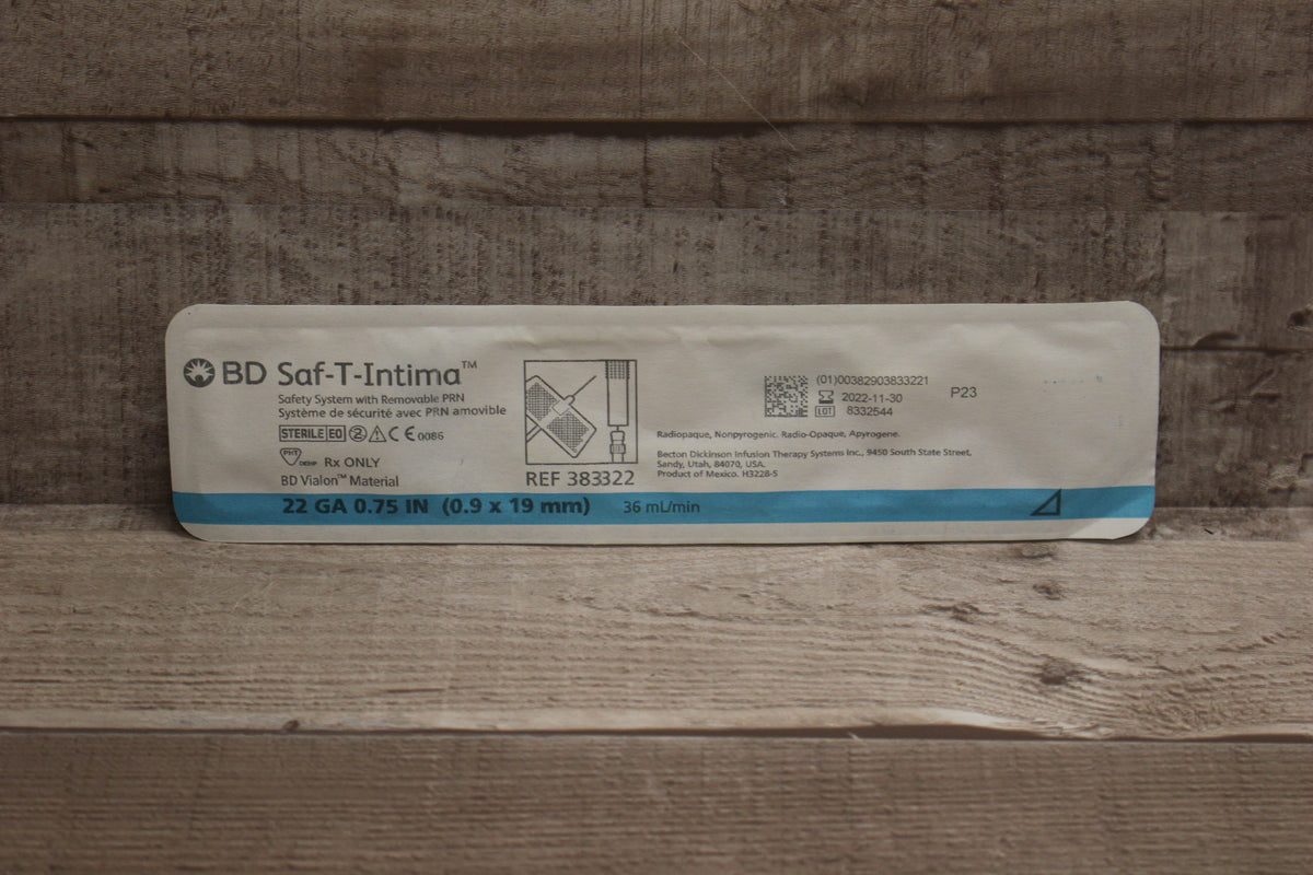 BD Saf-T-Intima Closed IV Catheter - 22 G x .75" - REF 383322 - New ...