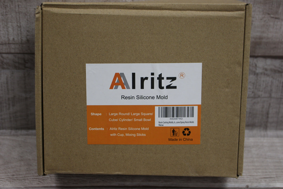 Alritz Resin Silicone Epoxy Casting Molds - Set of 6 - Round Square Cu ...