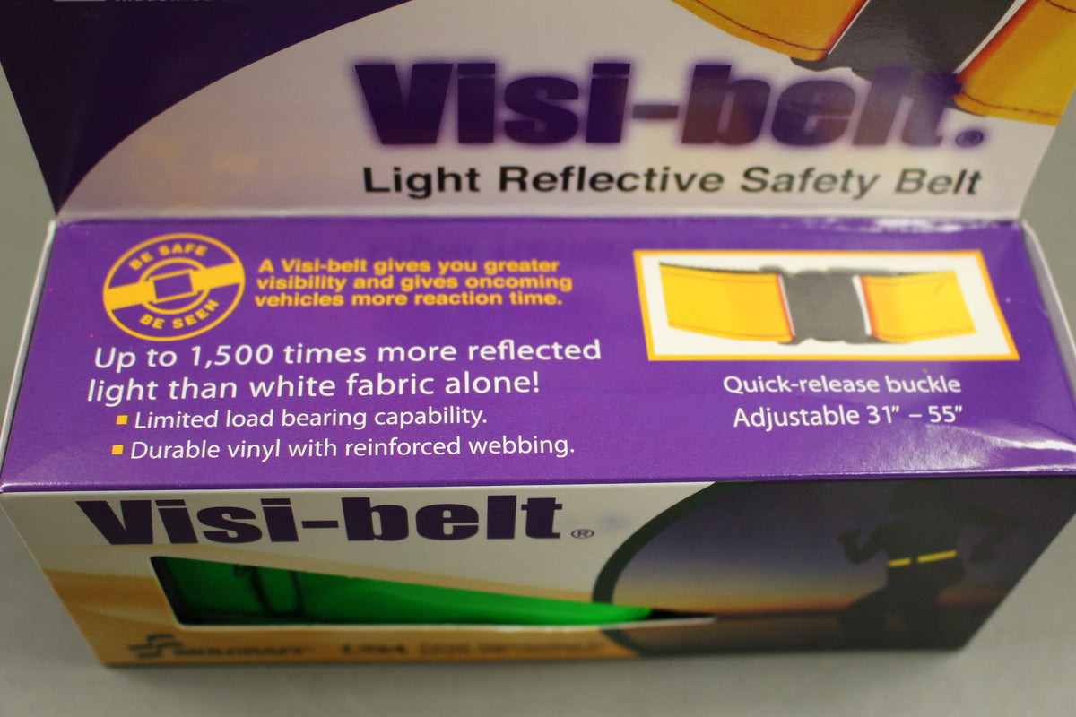 Visi-Belt High Visibility Light Reflective Safety Belt - Flourescent G ...
