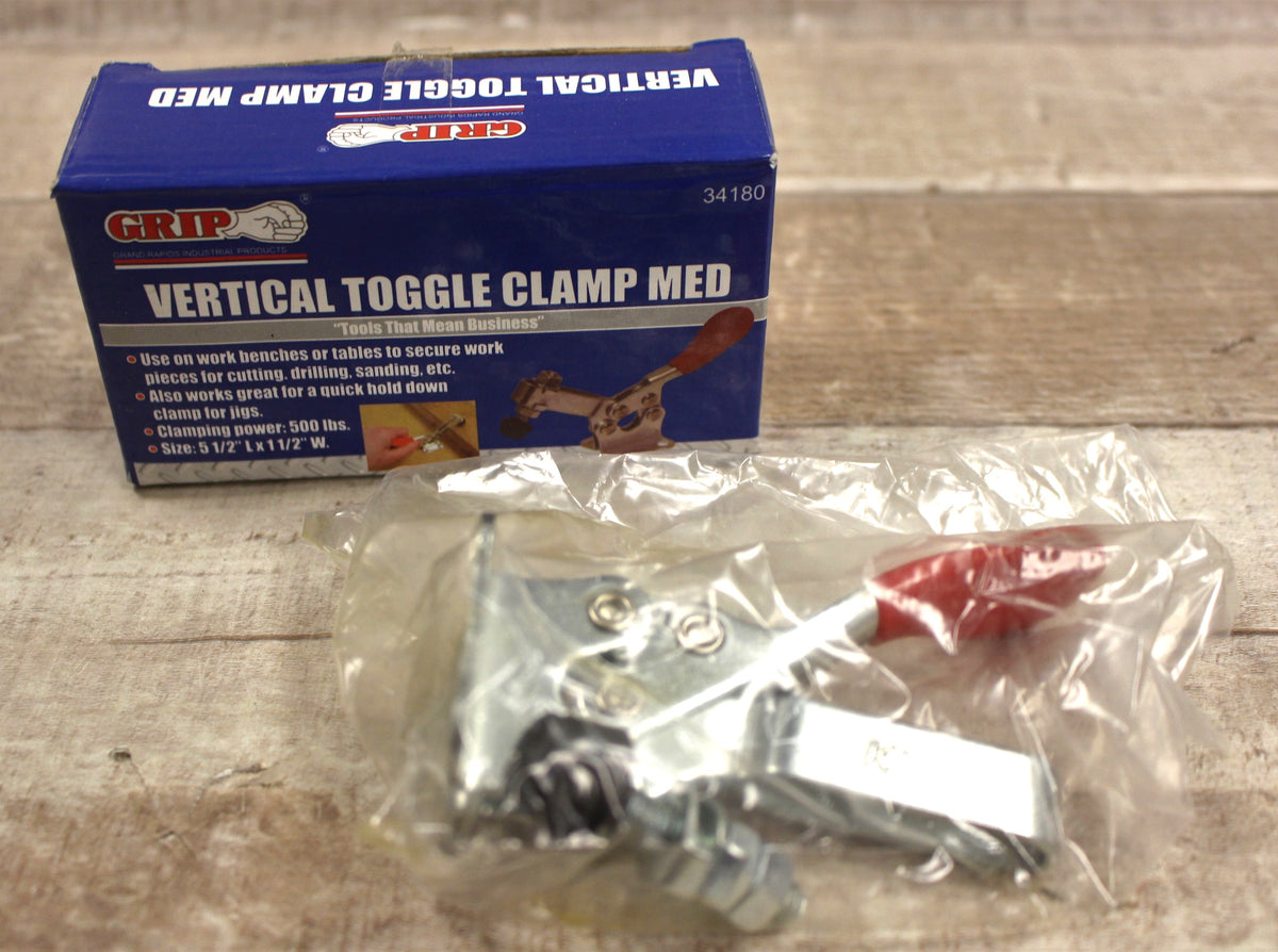 GRIP Vertical Toggle Clamp Med - Clamping Power 500 lbs. - Size: 5 1/2 ...